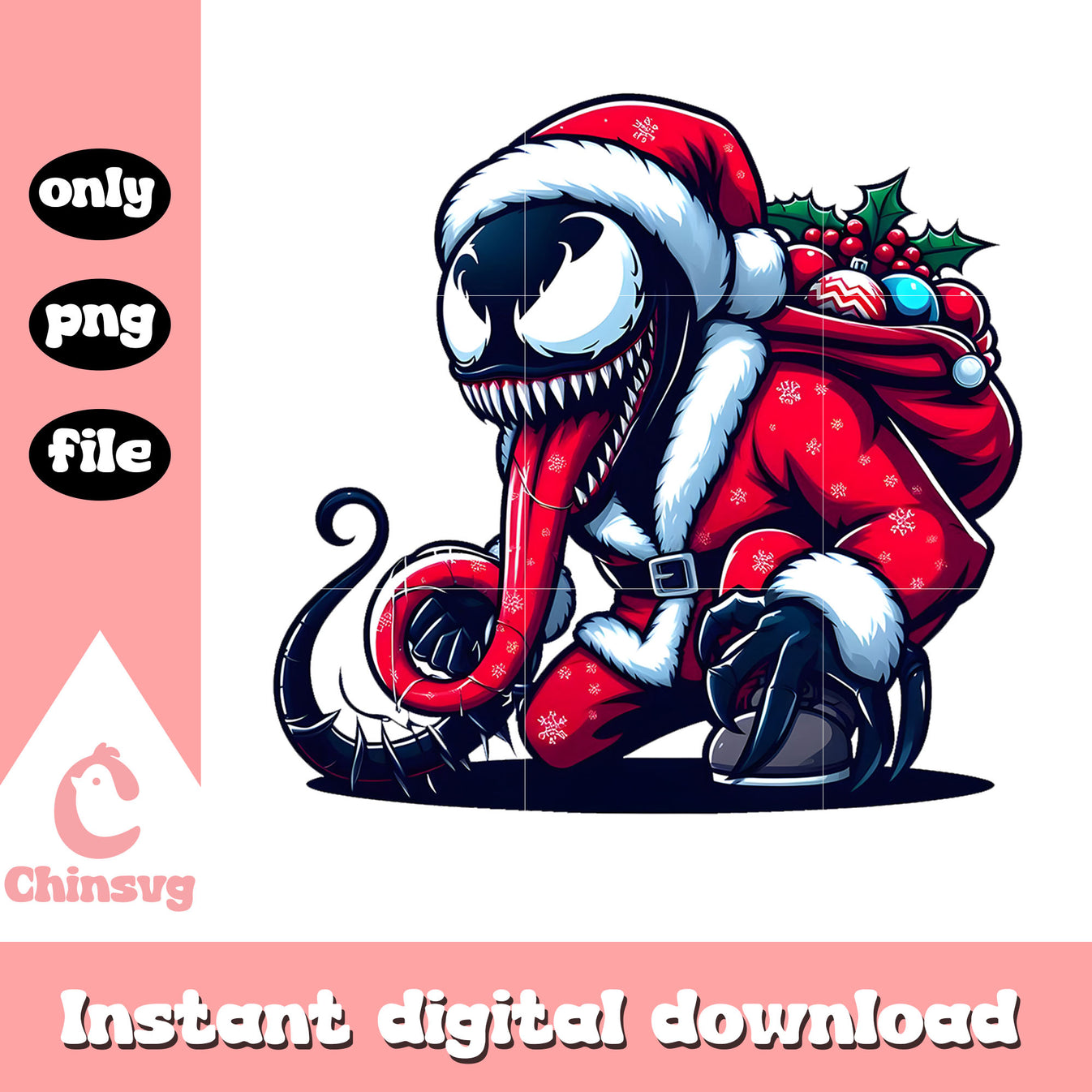 Horror venom christmas gilfs design png, christmas gift png – Chinsvg