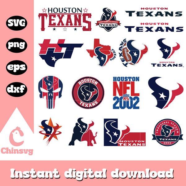 Houston texans logo bundle design svg, houston texans svg – Chinsvg