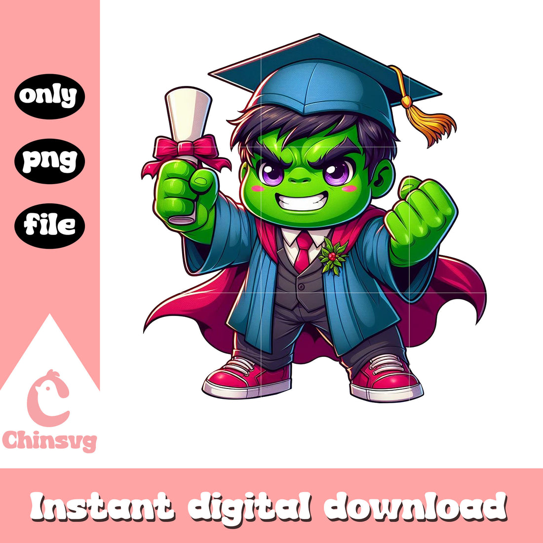 Hulk graduation day design png, graduation design png, hulk marvel png ...