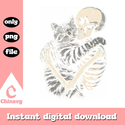 Human skeleton hug cat png, cat png, human skeleton png – Chinsvg