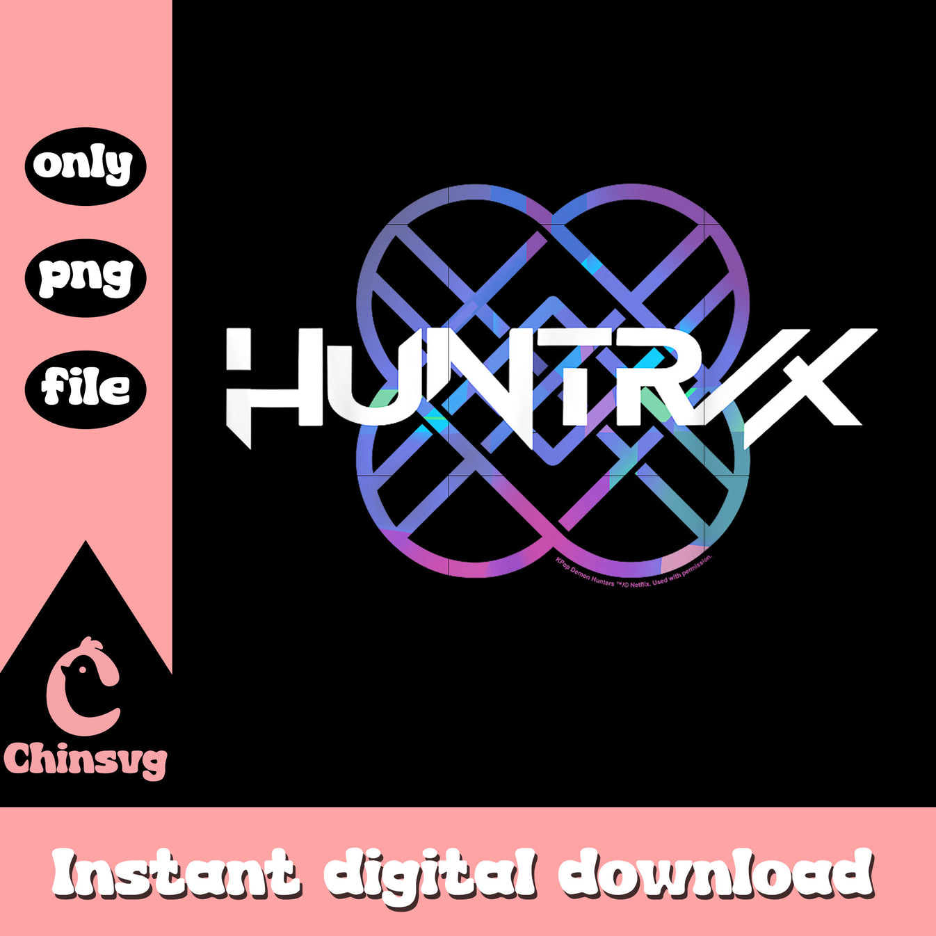 Huntrix color logo design png, group of kpop png – Chinsvg