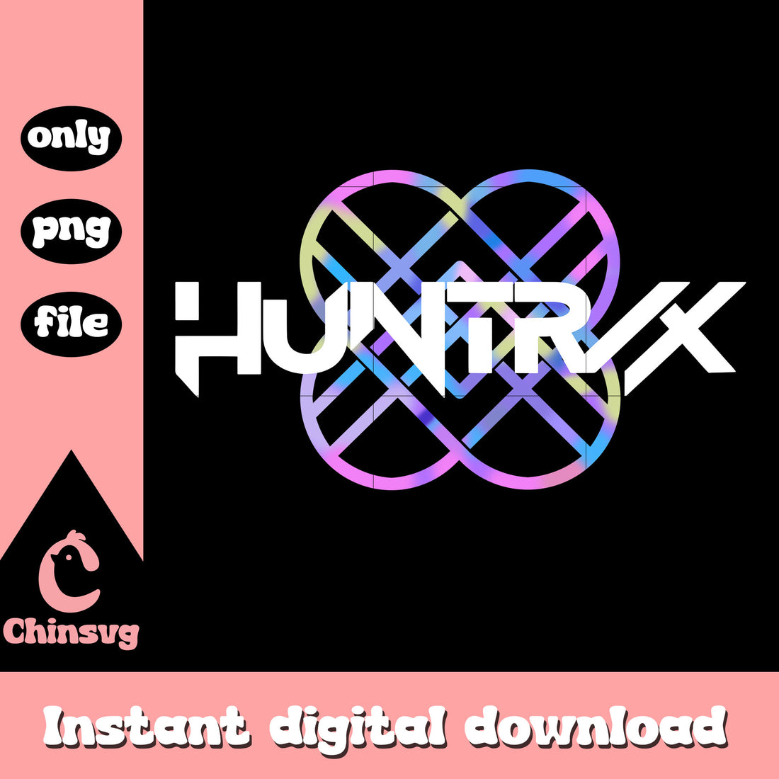 Huntrix color logo design png, kpop demon hunters png, trending png ...