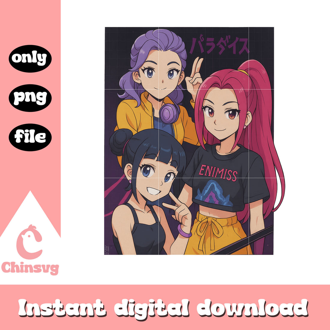 Huntrix hunter members drawing png, kpop demon hunter cast png – Chinsvg