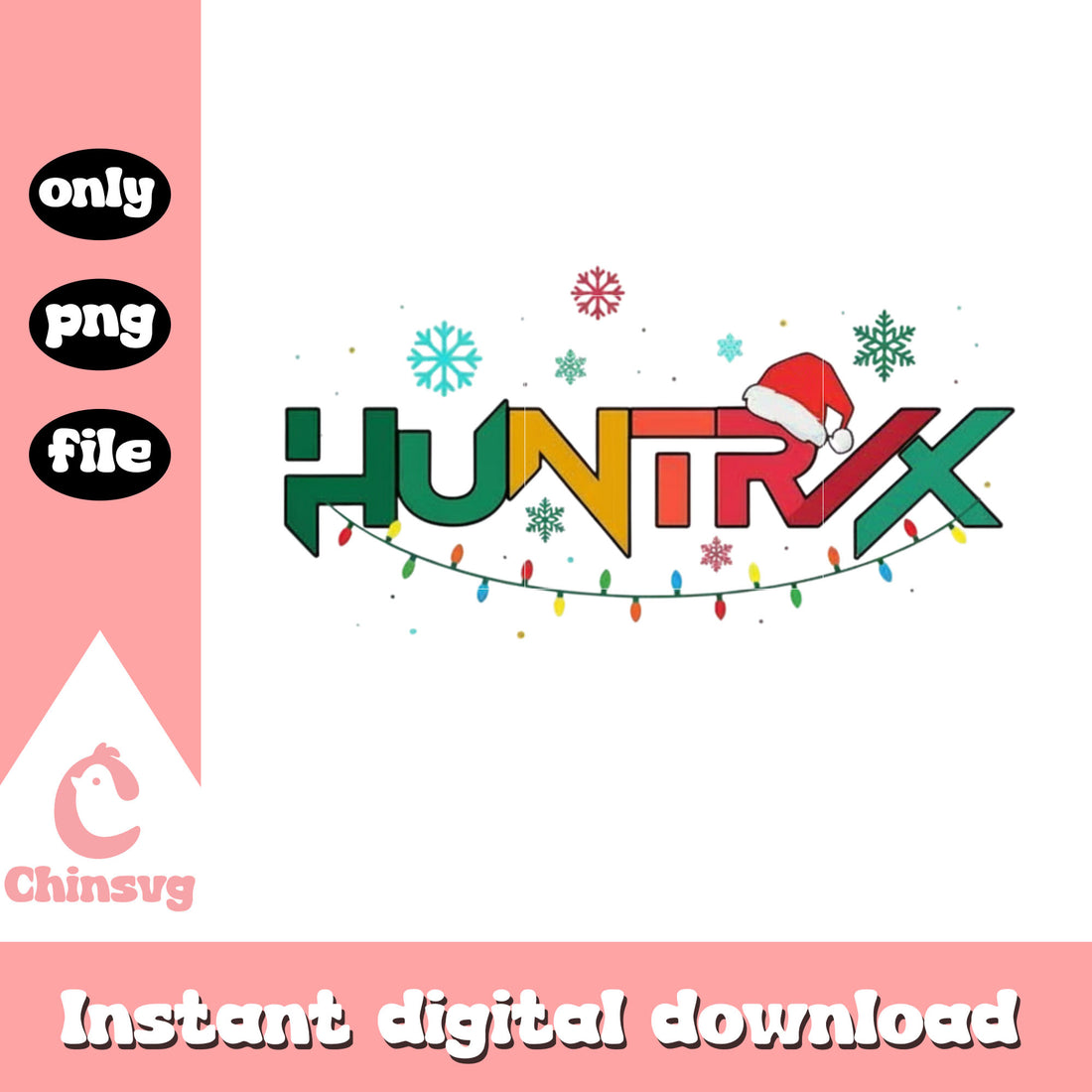 Huntrix kpop demon christmas logo png, demon hunters png – Chinsvg