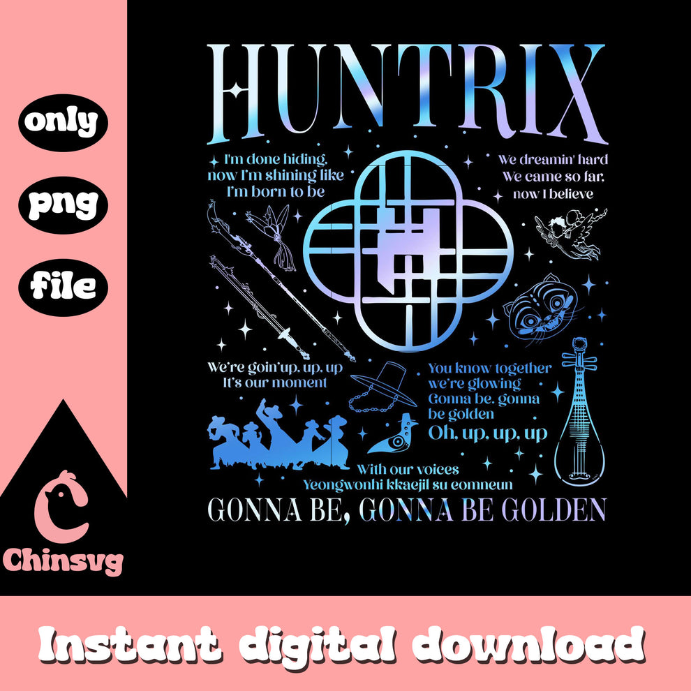Huntrix logo kpop demon hunters art png, kpop demon hunters kpop group ...