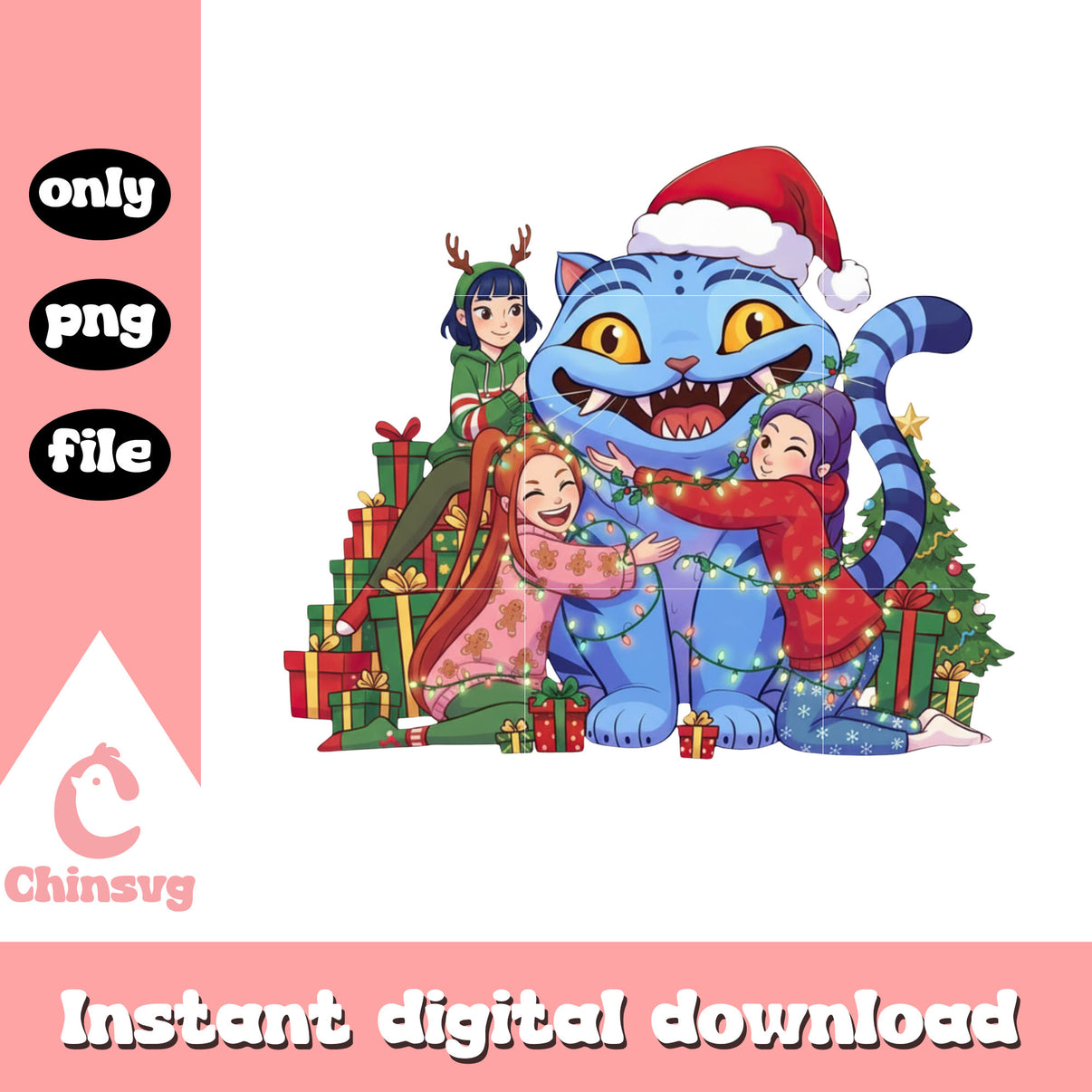 Huntrix members hug derpy christmas png, huntrix team png – Chinsvg