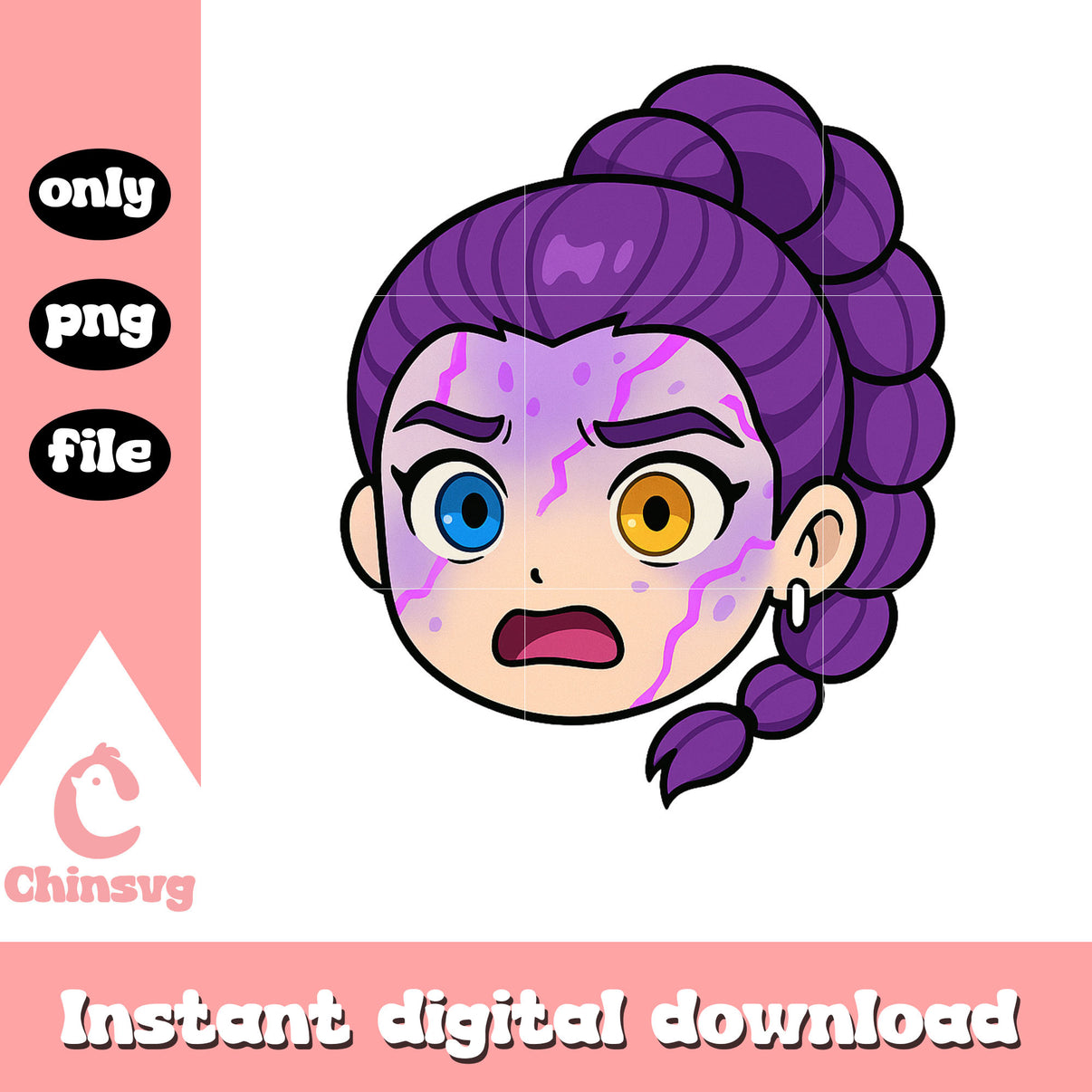 Huntrix rumi horror face png, kpop deco stickers png, kpop merch png ...