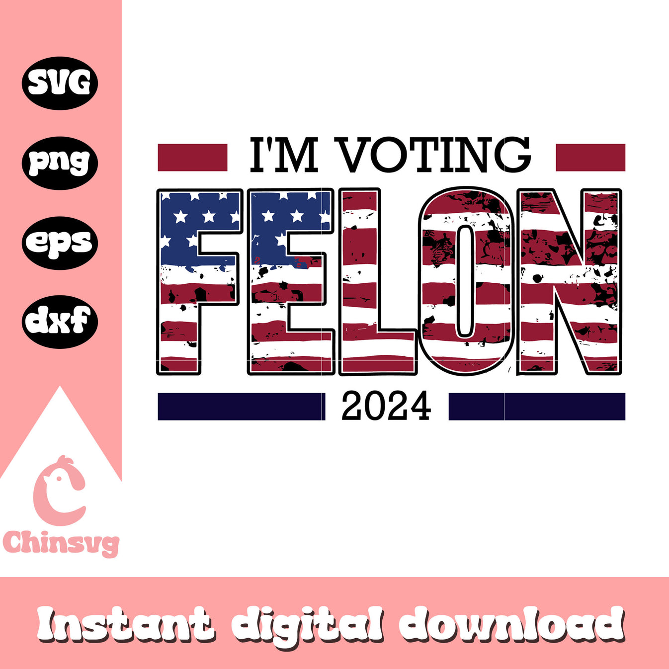 I'm voting felon 2024 logo svg, vote felon svg, donald trump felon svg ...