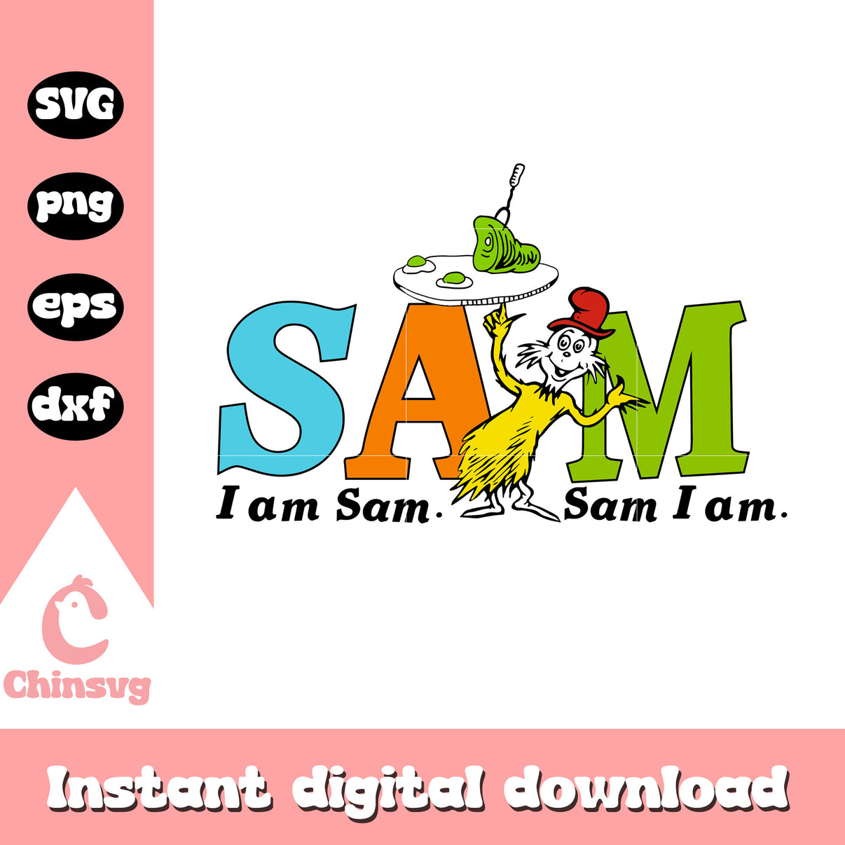 I am sam character svg, dr seuss characters svg, cartoon svg – Chinsvg