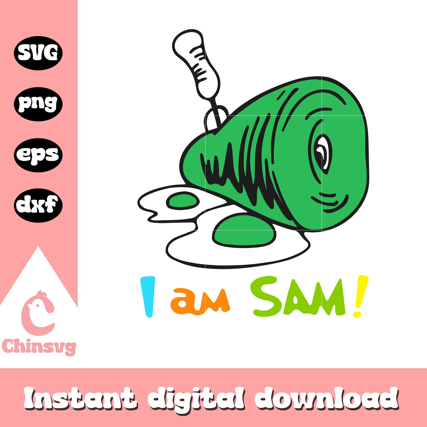 I am sam dr seuss character svg, green eggs and ham svg – Chinsvg