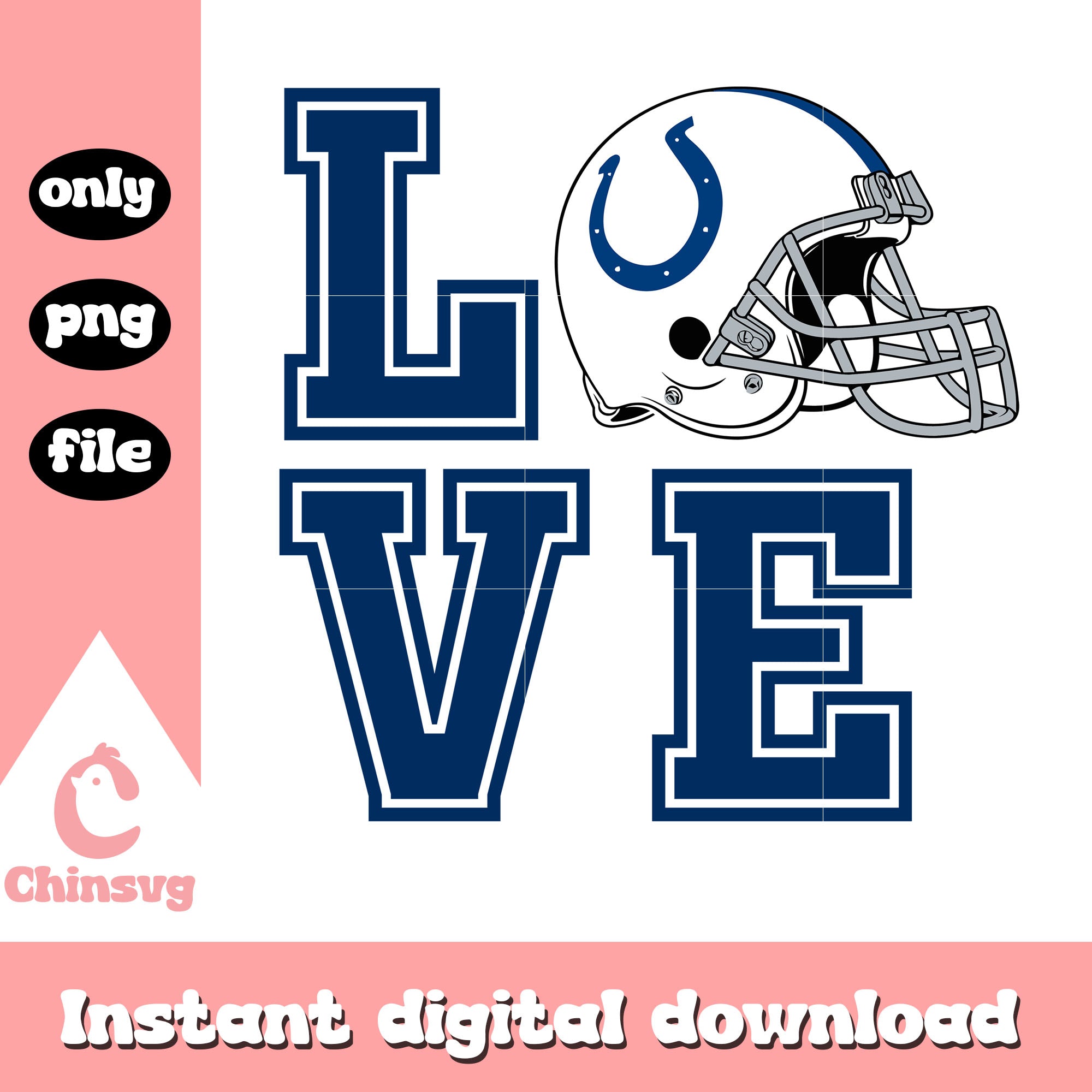 Indianapolis colts nfl love font clipart svg, indianapolis colts logo ...
