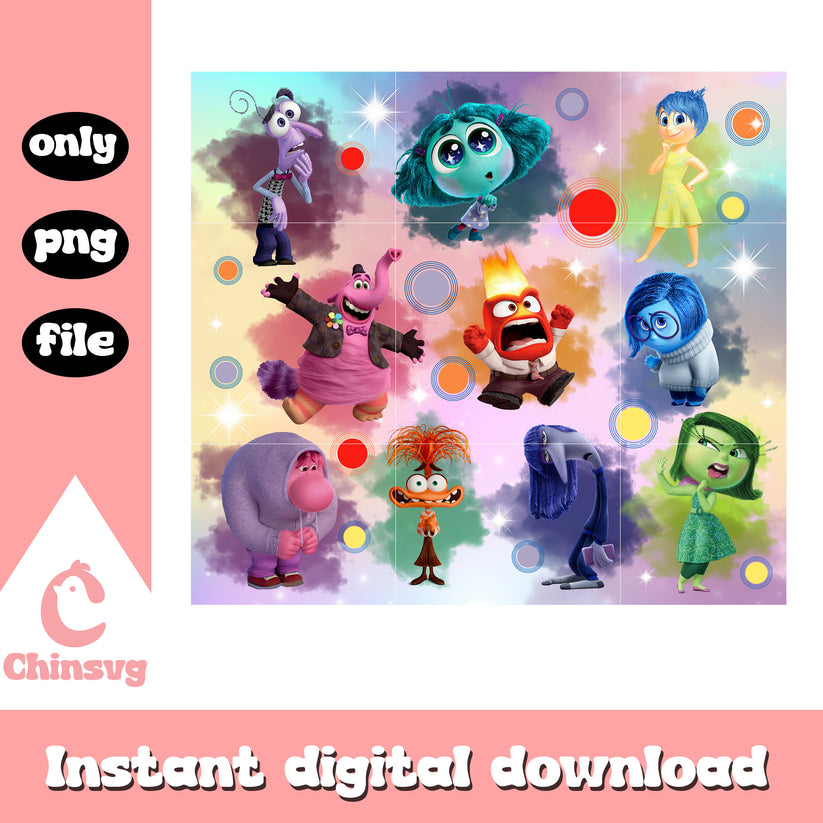 Inside out design characters tumbler png, inside out movie 2 png – Chinsvg