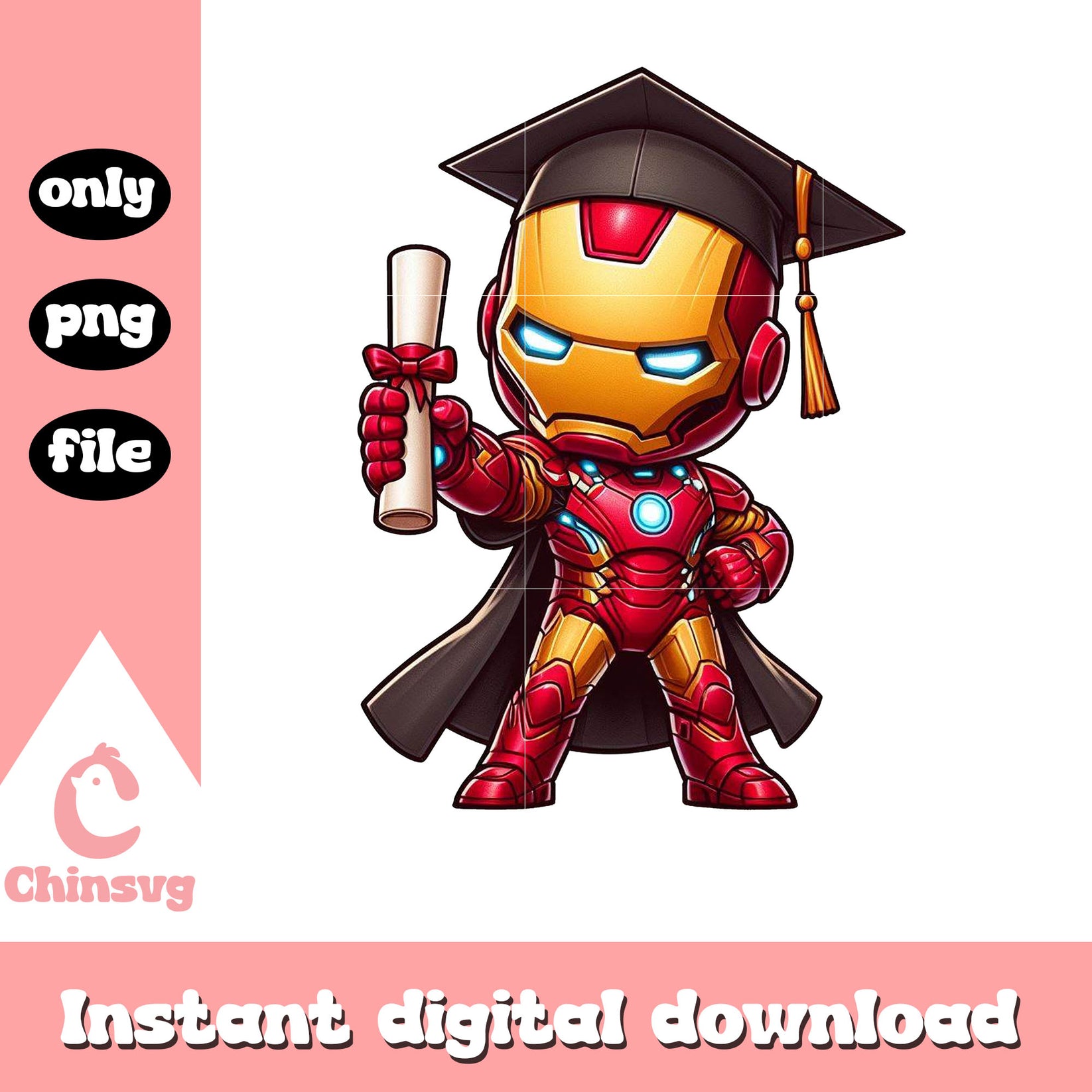 Iron man chibi graduation design png, iron man marvel png – Chinsvg