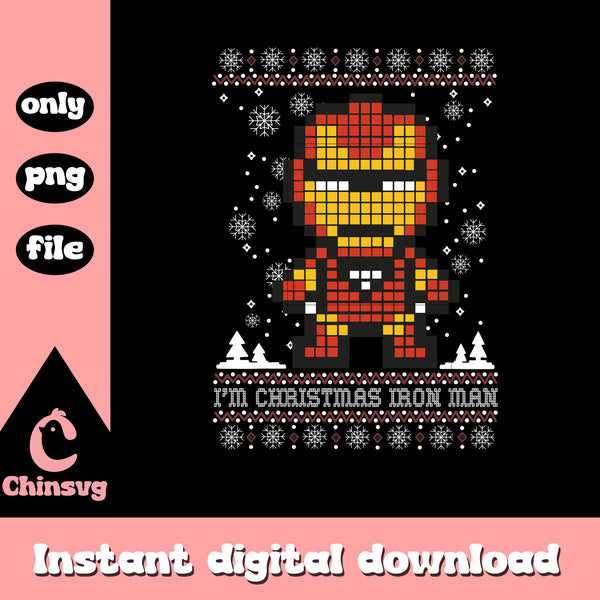 Iron man christmas pixel art design png, the avengers png – Chinsvg