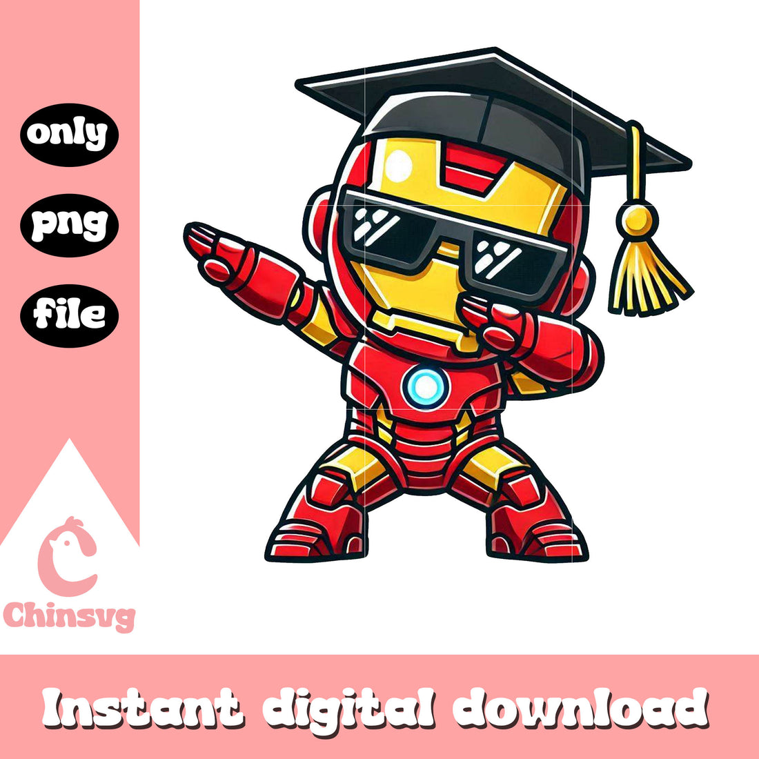 Iron man cute graduation day design png, marvel iron man png – Chinsvg
