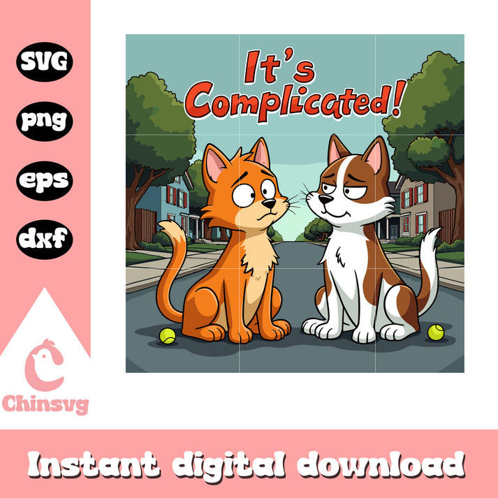 It's complicated the cartoon cats svg, cartoon character svg – Chinsvg