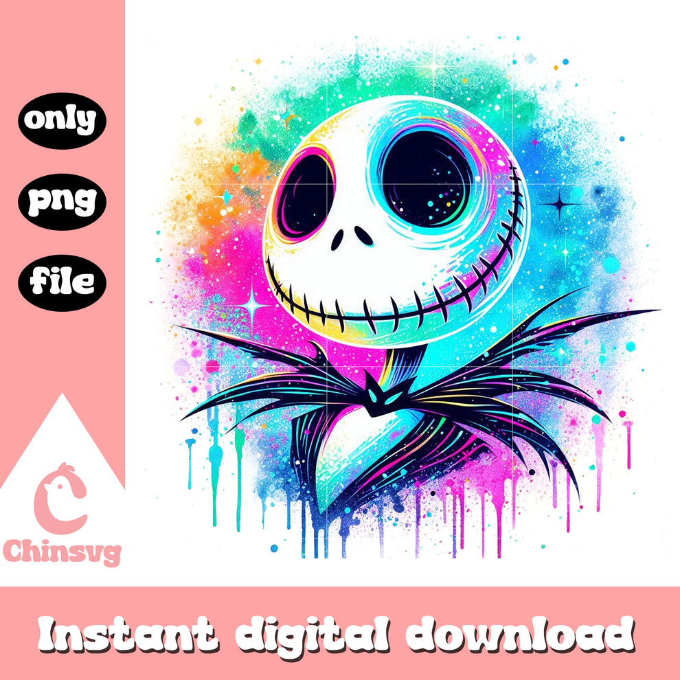 Jack skellington head watercolor splash png, jack skellington png – Chinsvg