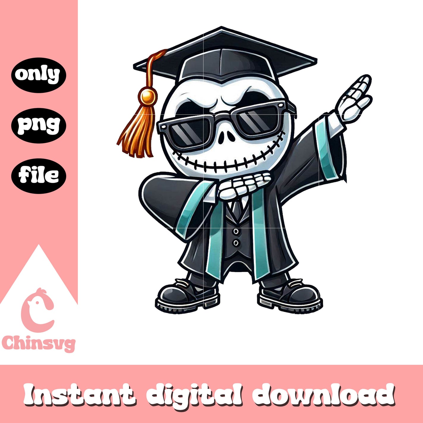 Jack skellington horror graduation png, graduation day design png – Chinsvg