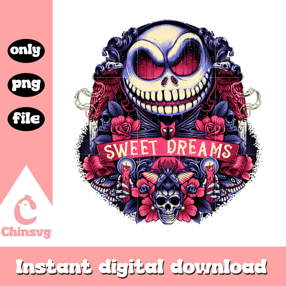 Jack skellington spooky sweet dream png, nightmare sweet dream png ...