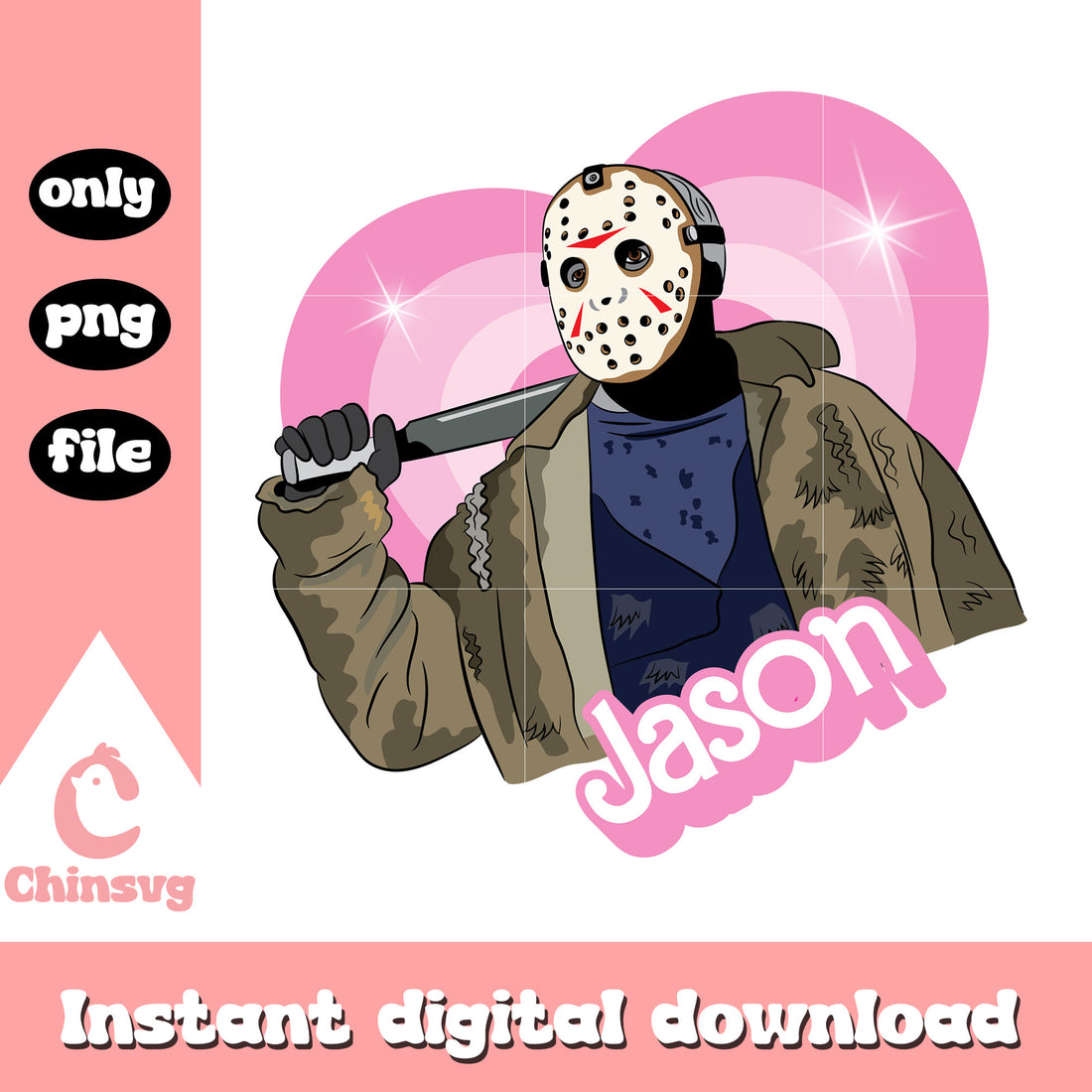 Jason heart cute design png, jason voorhees halloween png – Chinsvg