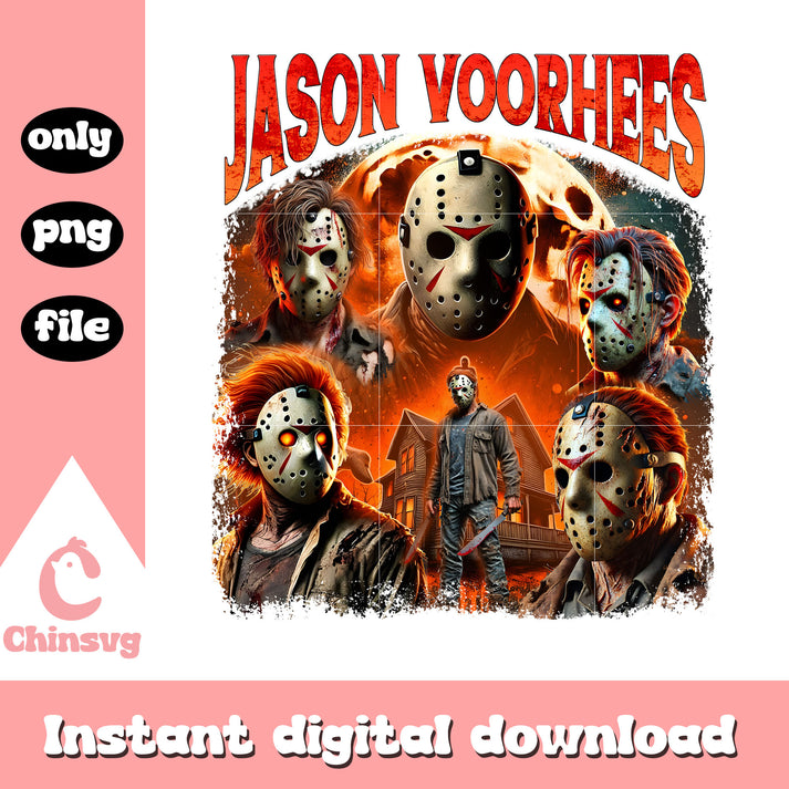 Jason voorhees portrait collage poster png, horror poster png – Chinsvg