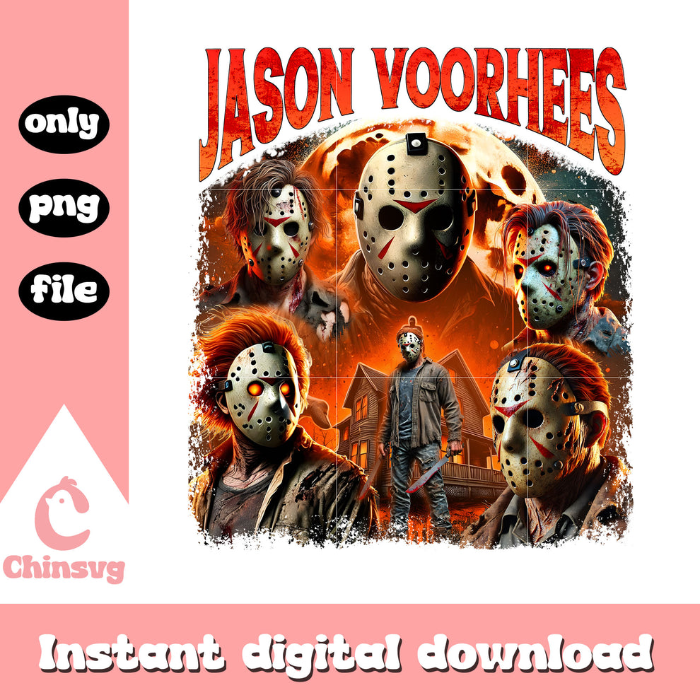 Jason voorhees portrait collage poster png, horror poster png – Chinsvg