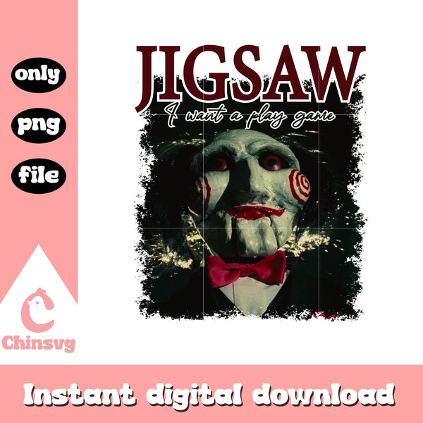 Jigsaw i want to play a game horror png, Jigsaw game horror png – Chinsvg