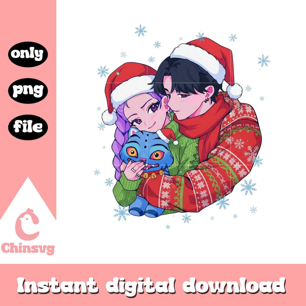 Jinu hug rumi and derpy kpop xmas png, rumi and jinu png – Chinsvg