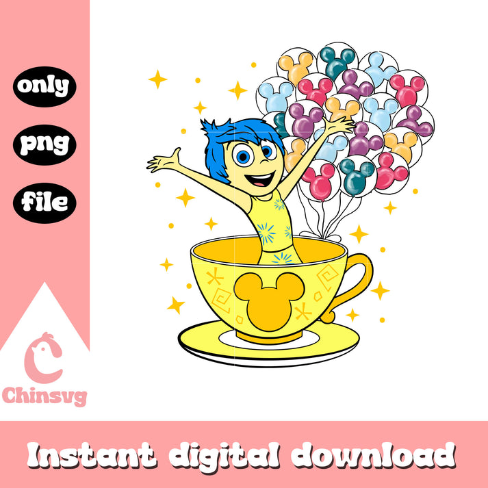 Joy character tea cup balloon png, emotions characters png – Chinsvg
