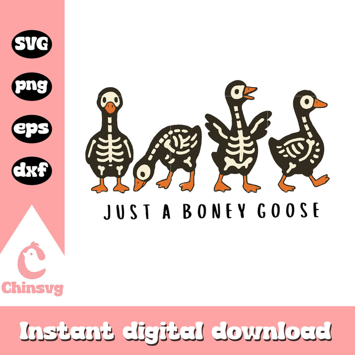 Just a boney goose halloween design svg, skeleton halloween svg – Chinsvg