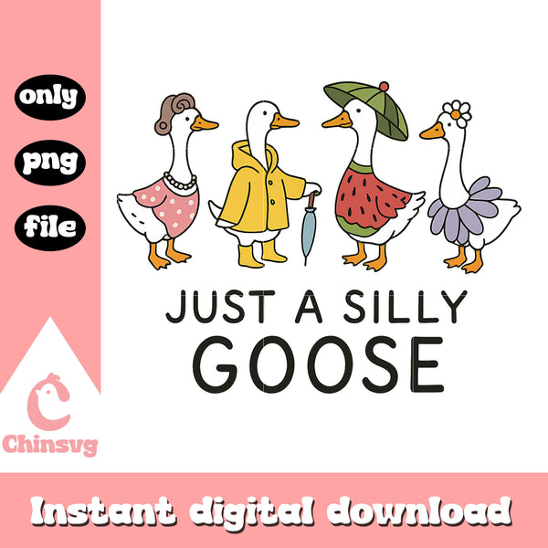 Just a silly goose retro png, funny silly goose png, funny goose png ...