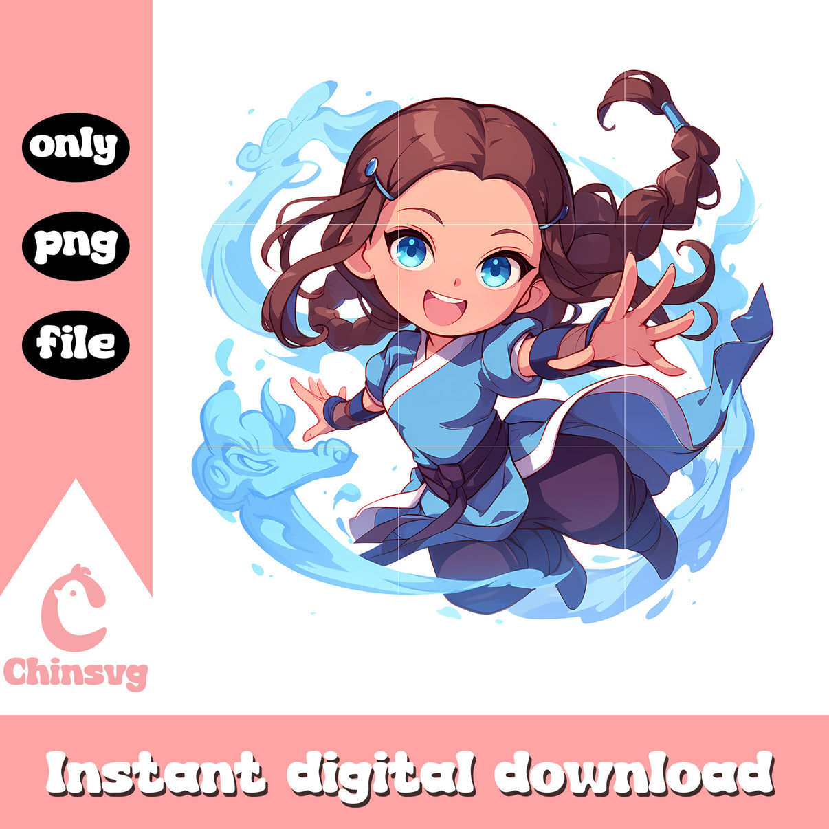 Katara chibi waterbending png, katara chibi png, katara png – Chinsvg