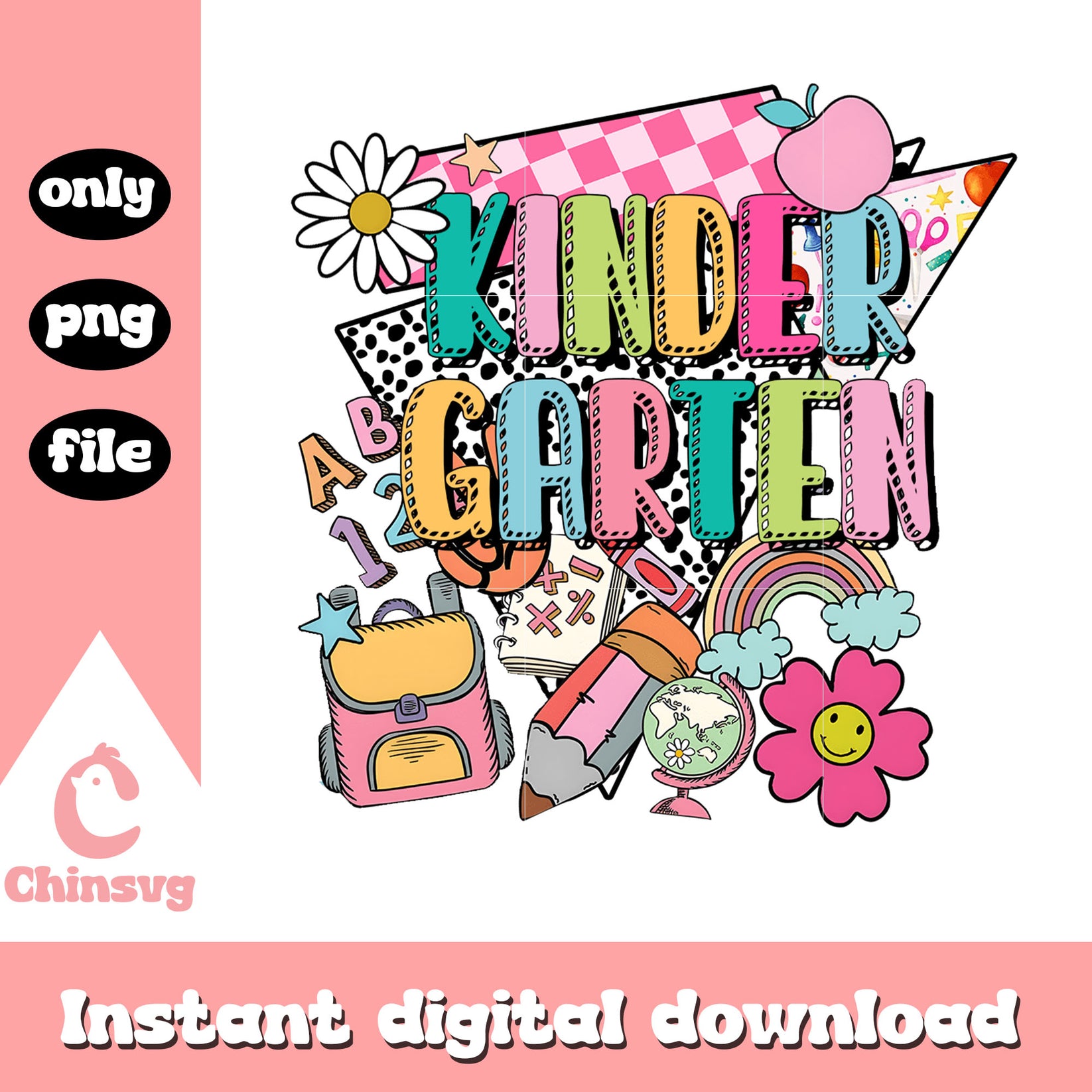 Kindergarten back to school clipart png, back to school png – Chinsvg