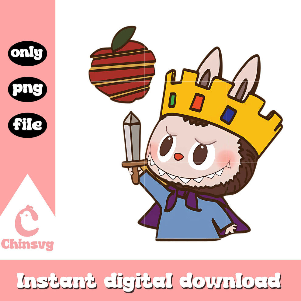 King labubu cute doll design png, labubu cartoon png – Chinsvg