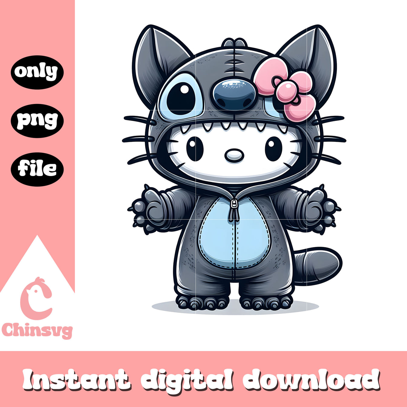 Kitty cat cosplay grey stitch png, hello kitty halloween png – Chinsvg