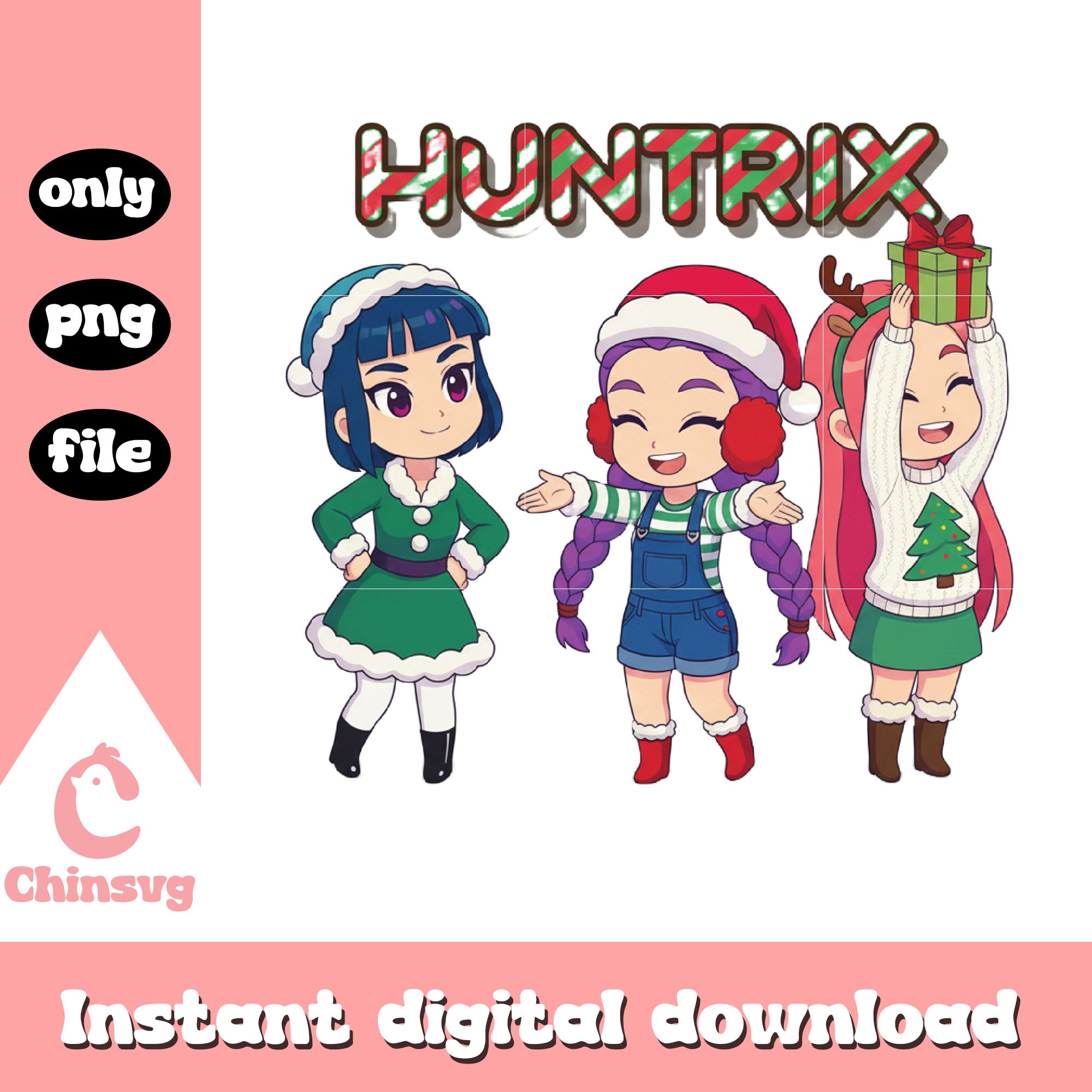 Kpop christmas huntrix band png, huntrix kpop cast png – Chinsvg
