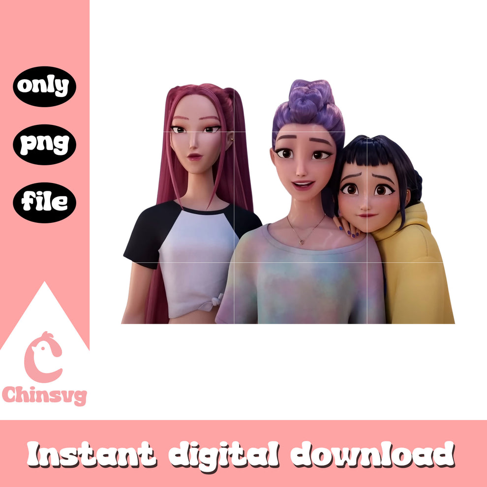 Kpop demon hunters cast png, huntrix members png – Chinsvg
