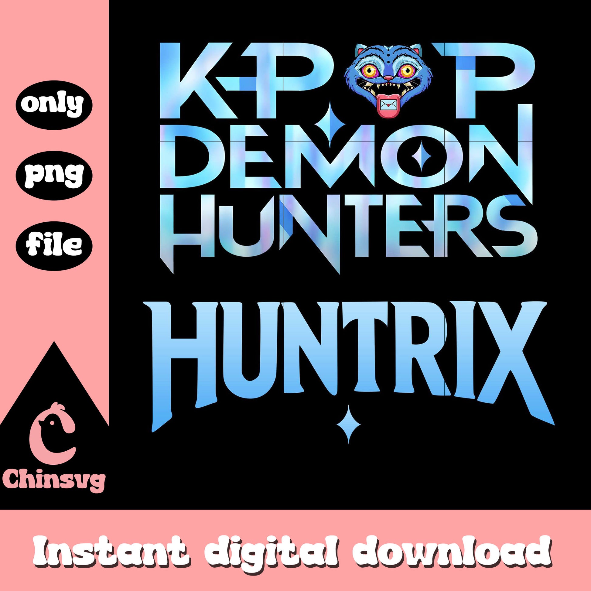 Kpop demon hunters huntrix derpy face png, demon hunters png – Chinsvg