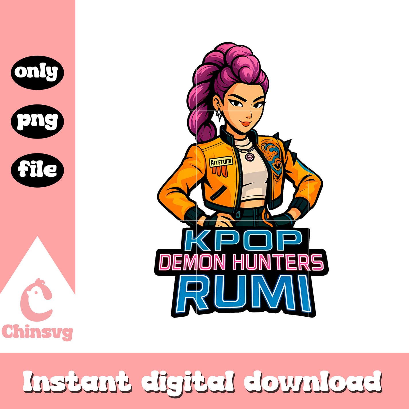Kpop demon hunters rumi design png, kpop hunters movie png – Chinsvg