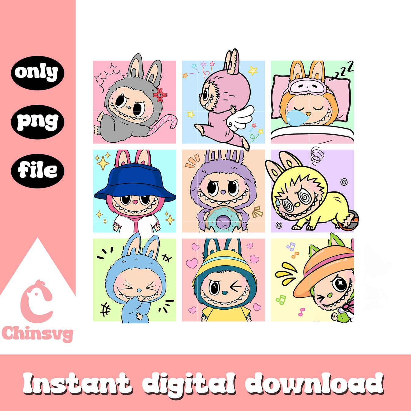 Labubu activities design png, cute labubu png, labubu toy png – Chinsvg