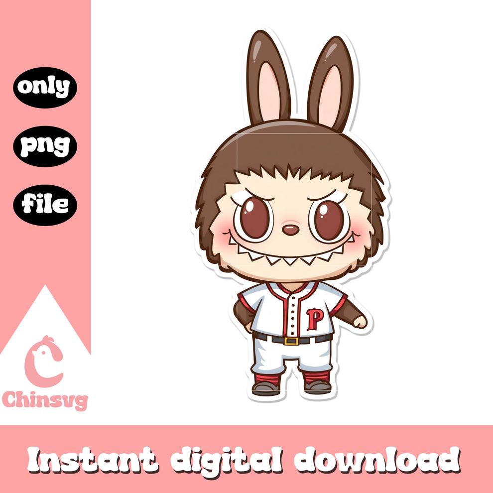 Labubu baseball costume design png, labubu clothing png – Chinsvg
