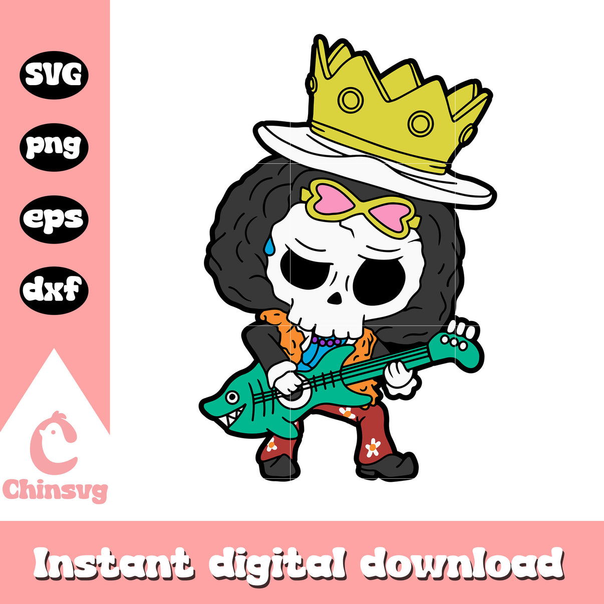 Labubu brook halloween drawing svg, brook character svg – Chinsvg