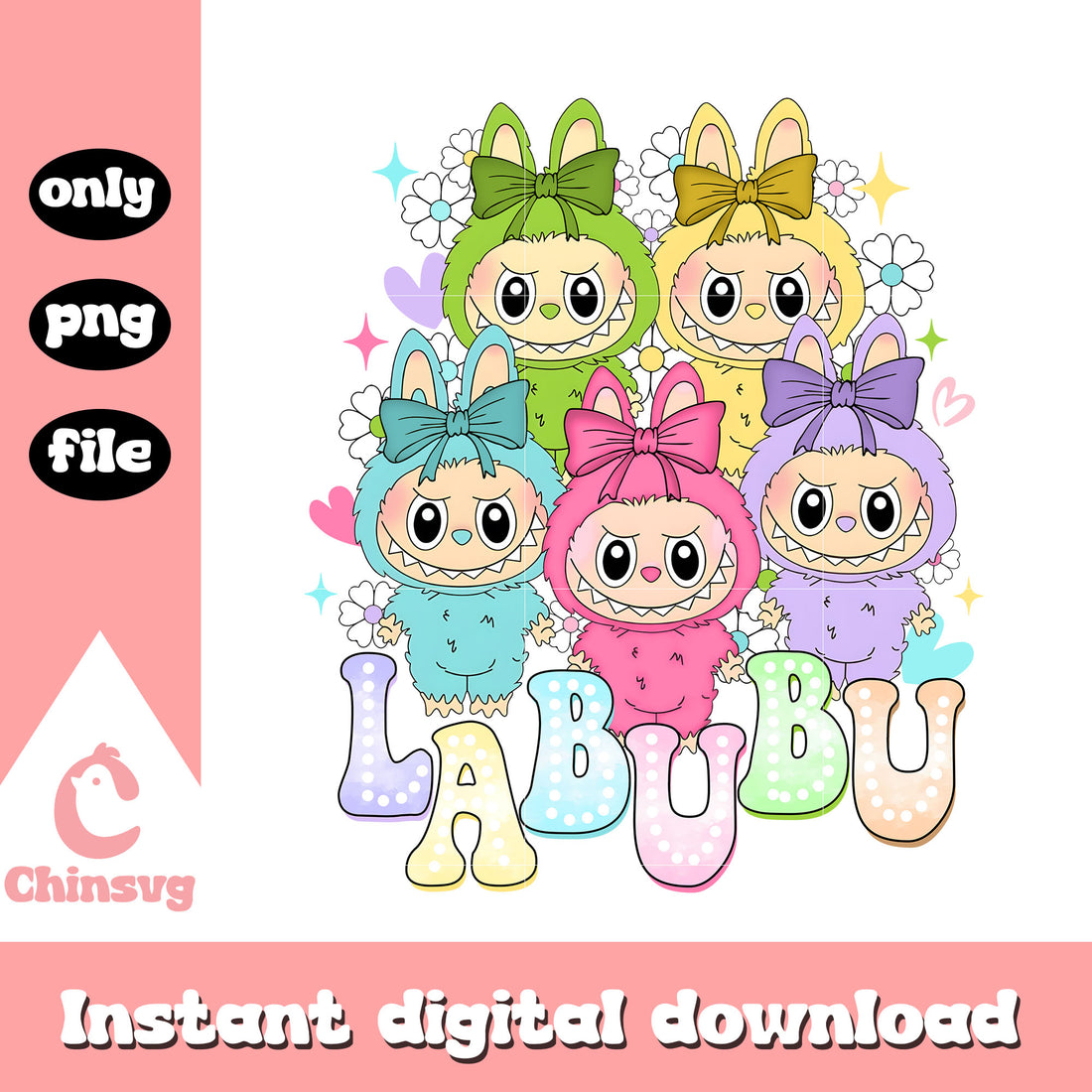 Labubu coquette bow design png, labubu colors png, labubu png – Chinsvg