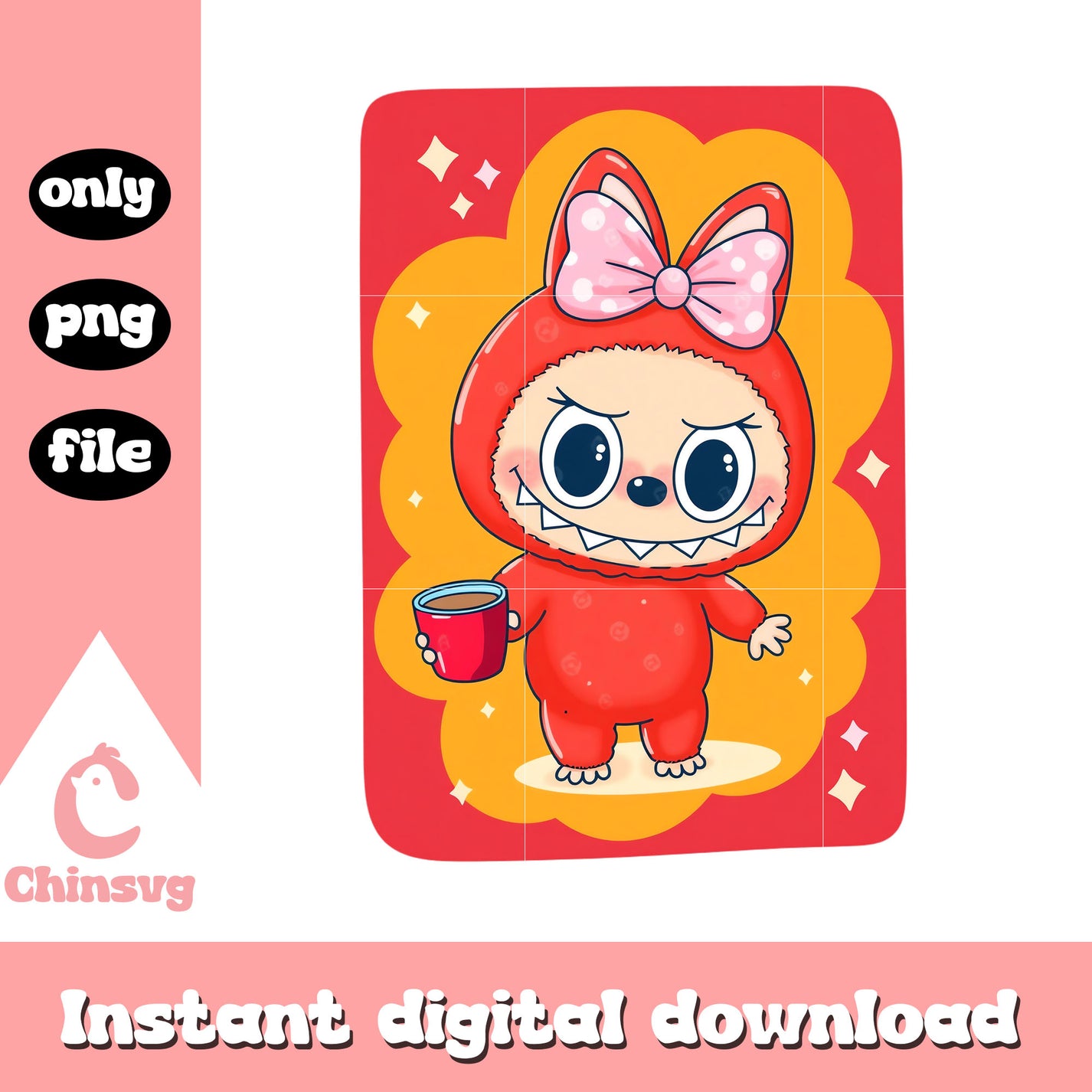 Labubu coquette bow design png, labubu monster png – Chinsvg