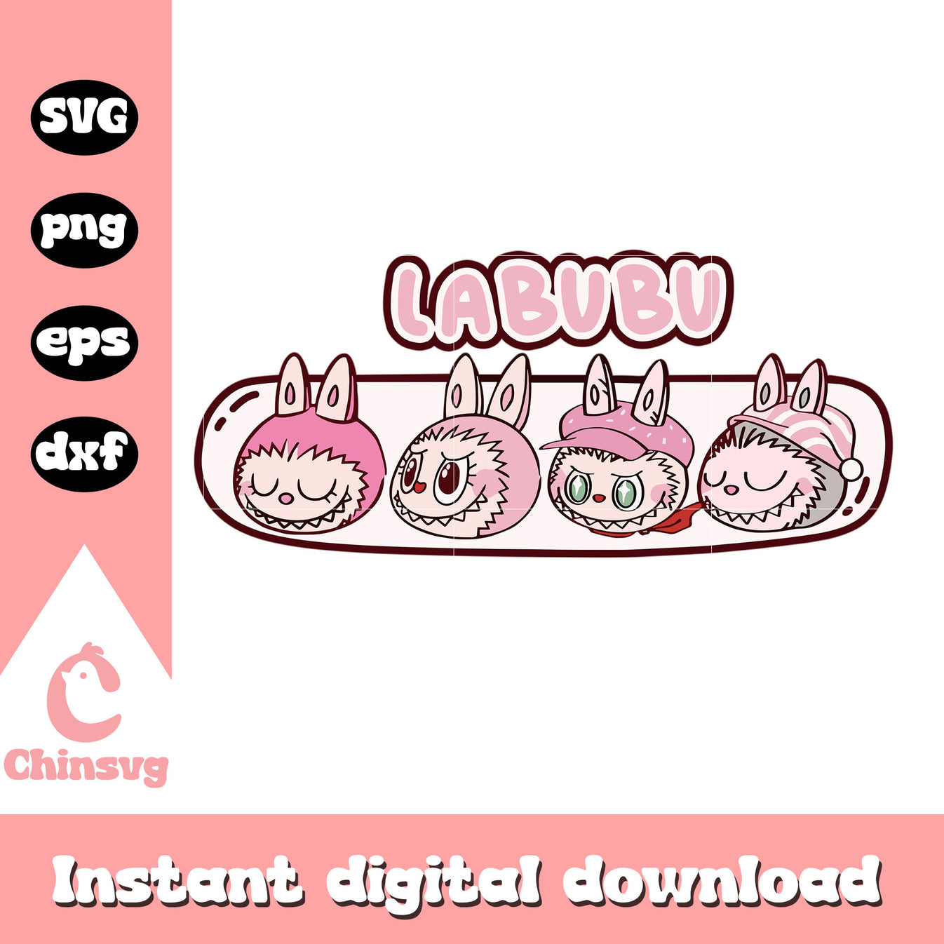 Labubu cute face doll design svg, cute labubu svg, labubu drawing svg ...