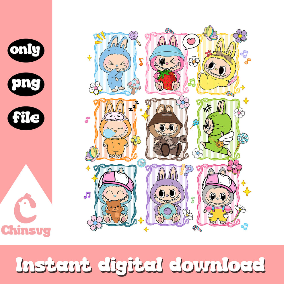 Labubu doll costume frame png, the monsters labubu png – Chinsvg