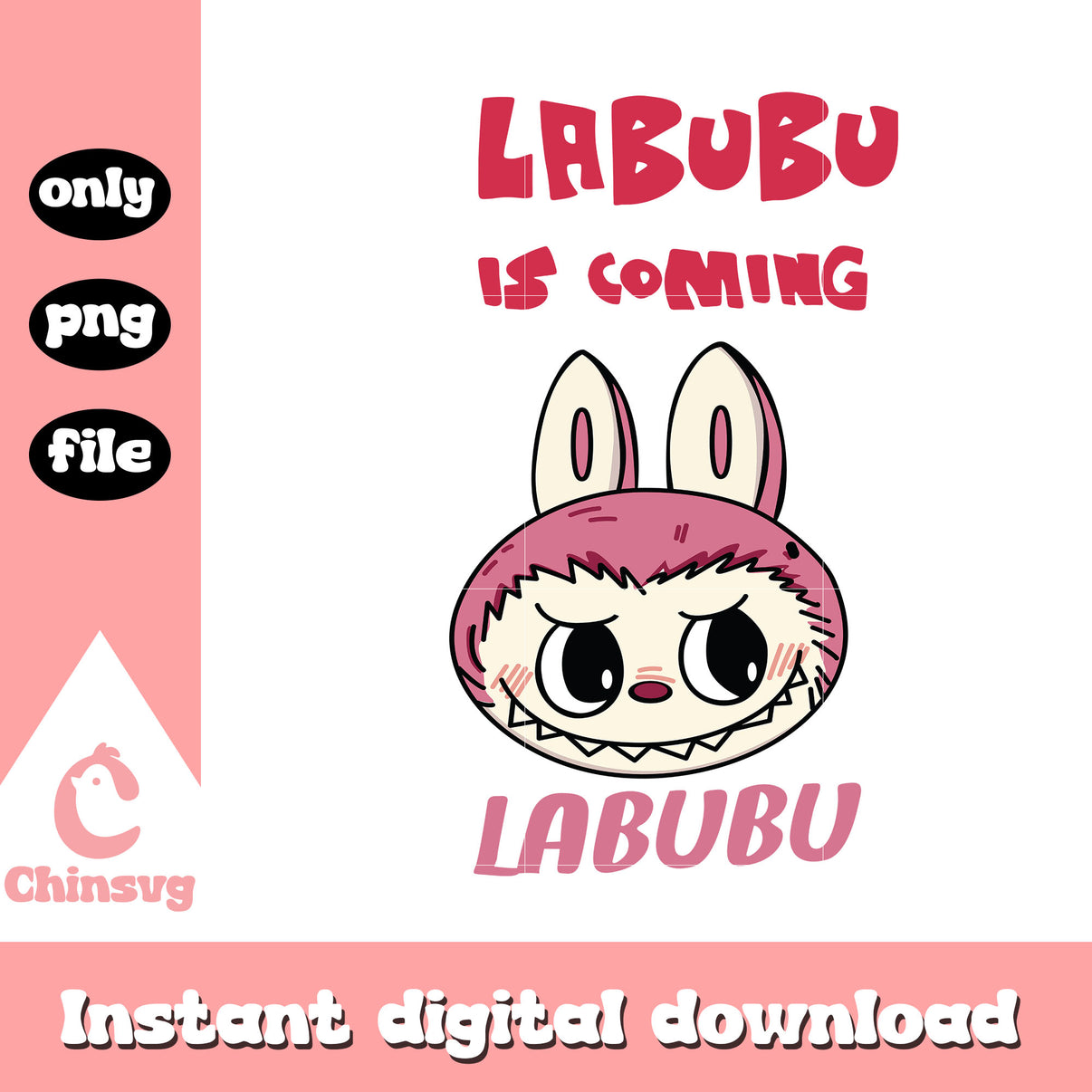 Labubu face is coming design png, labubu dolls png, labubu png – Chinsvg