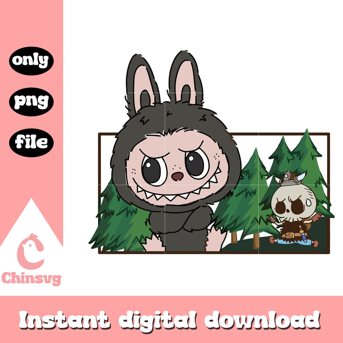 Labubu forest encounter doll design png, labubu the monsters png – Chinsvg