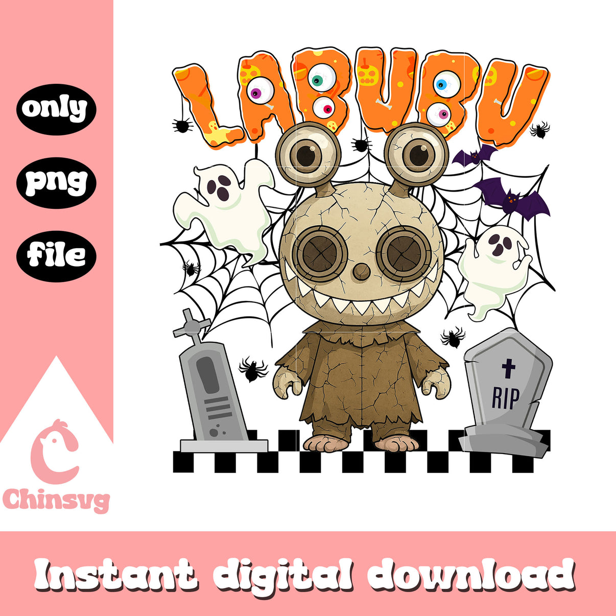 Labubu halloween scarecrow ver design png, labubu outfits png – Chinsvg
