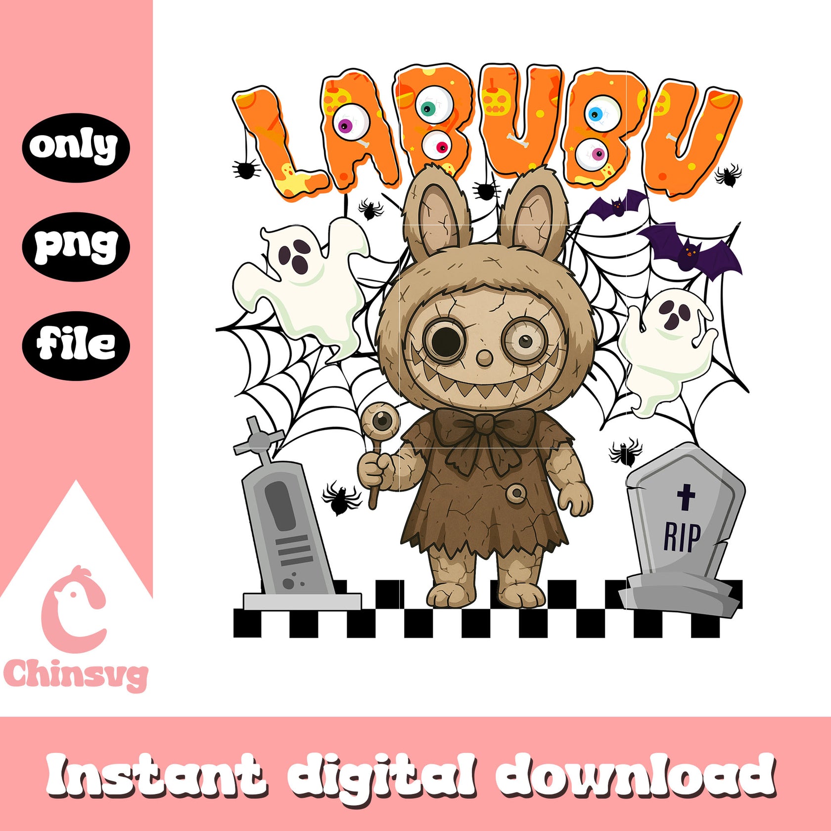 Labubu halloween voodoo doll ver design png, labubu drawing png – Chinsvg